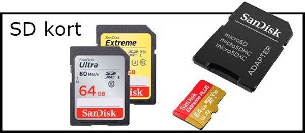SD Hukommelse til Billeder og Video | Frederikssund Foto